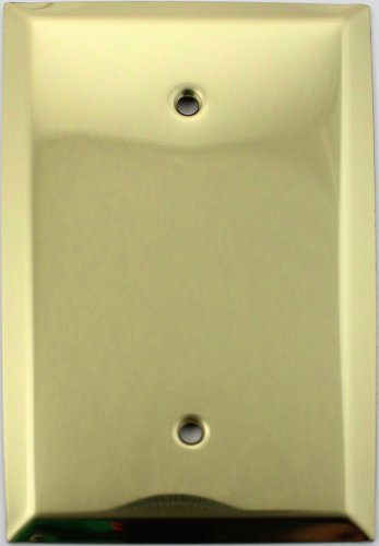 Classic Accents, Inc.: Jumbo Polished Brass 1 Gang Blank Wall Plate
