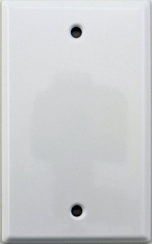 Stamped Smooth White One Gang Blank Wall Plate