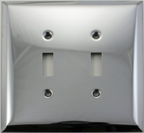 Classic Accents, Inc.: Jumbo Polished Chrome Two Gang Toggle Switch Plate