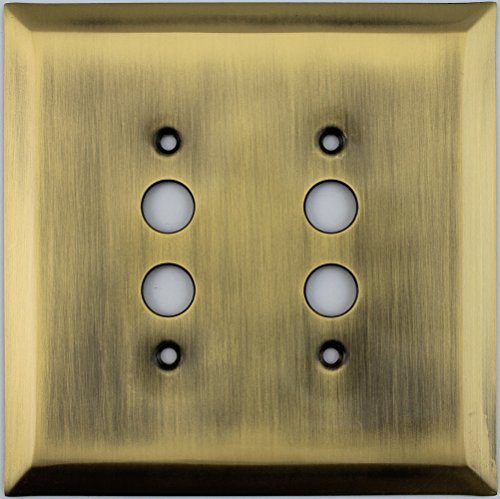 Classic Accents, Inc.: Jumbo Stamped Antique Brass Two Gang Push Button ...