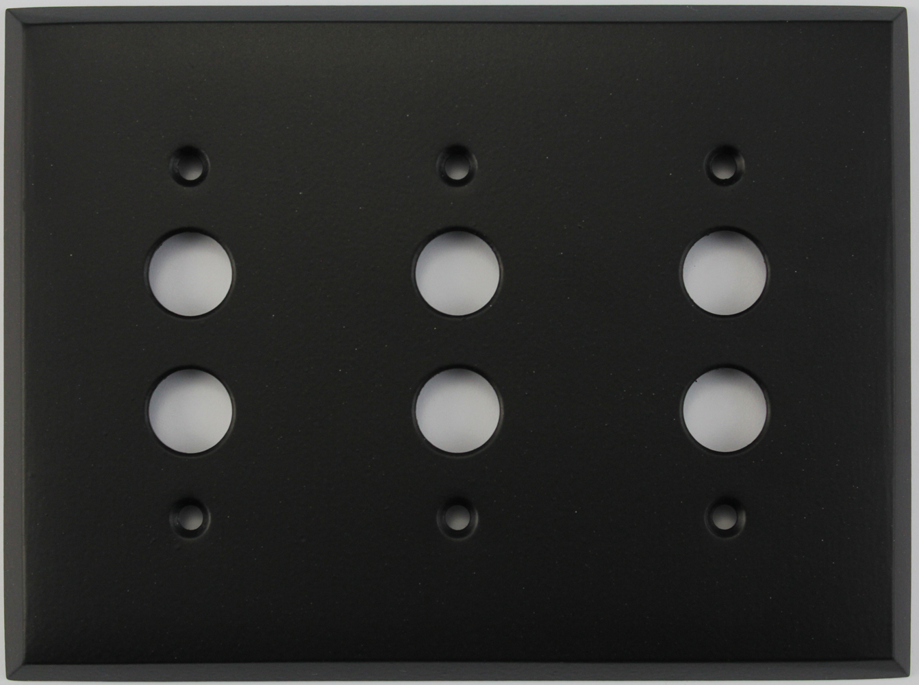 Classic Accents, Inc.: Matte Black 3 Gang Push Button Switch Wall Plate