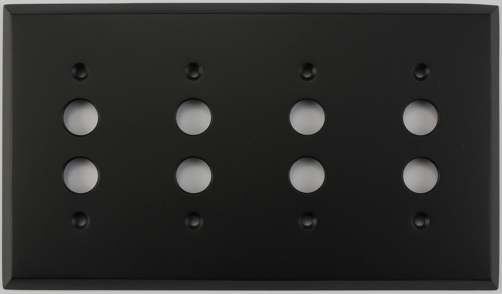 Classic Accents, Inc.: Matte Black 4 Gang Push Button Switch Wall Plate