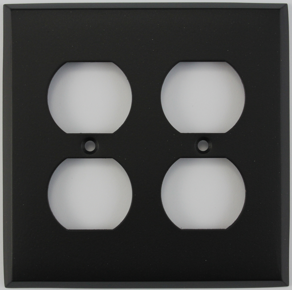Classic Accents, Inc.: Matte Black 2 Gang Duplex Outlet Wall Plate