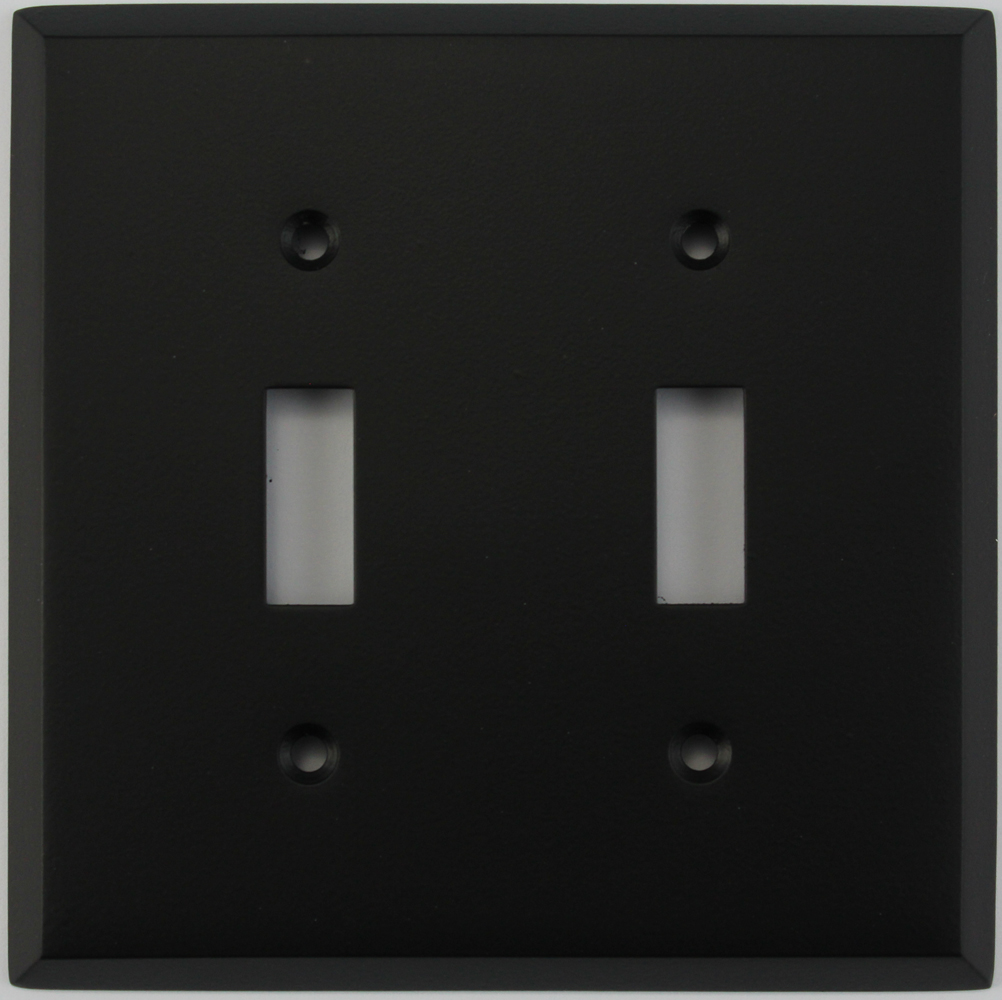 Classic Accents, Inc.: Matte Black 2 Gang Toggle Switch Wall Plate