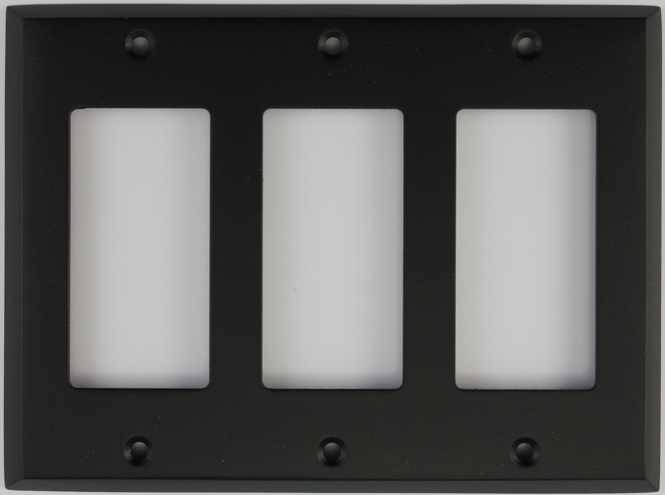 Classic Accents, Inc.: Matte Black 3 Gang GFCI/Rocker Wall Plate