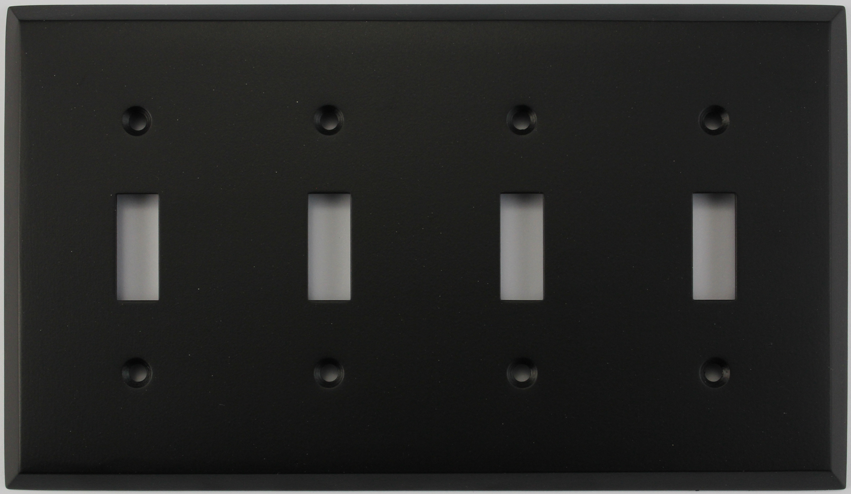 Classic Accents, Inc.: Matte Black 4 Gang Toggle Switch Wall Plate