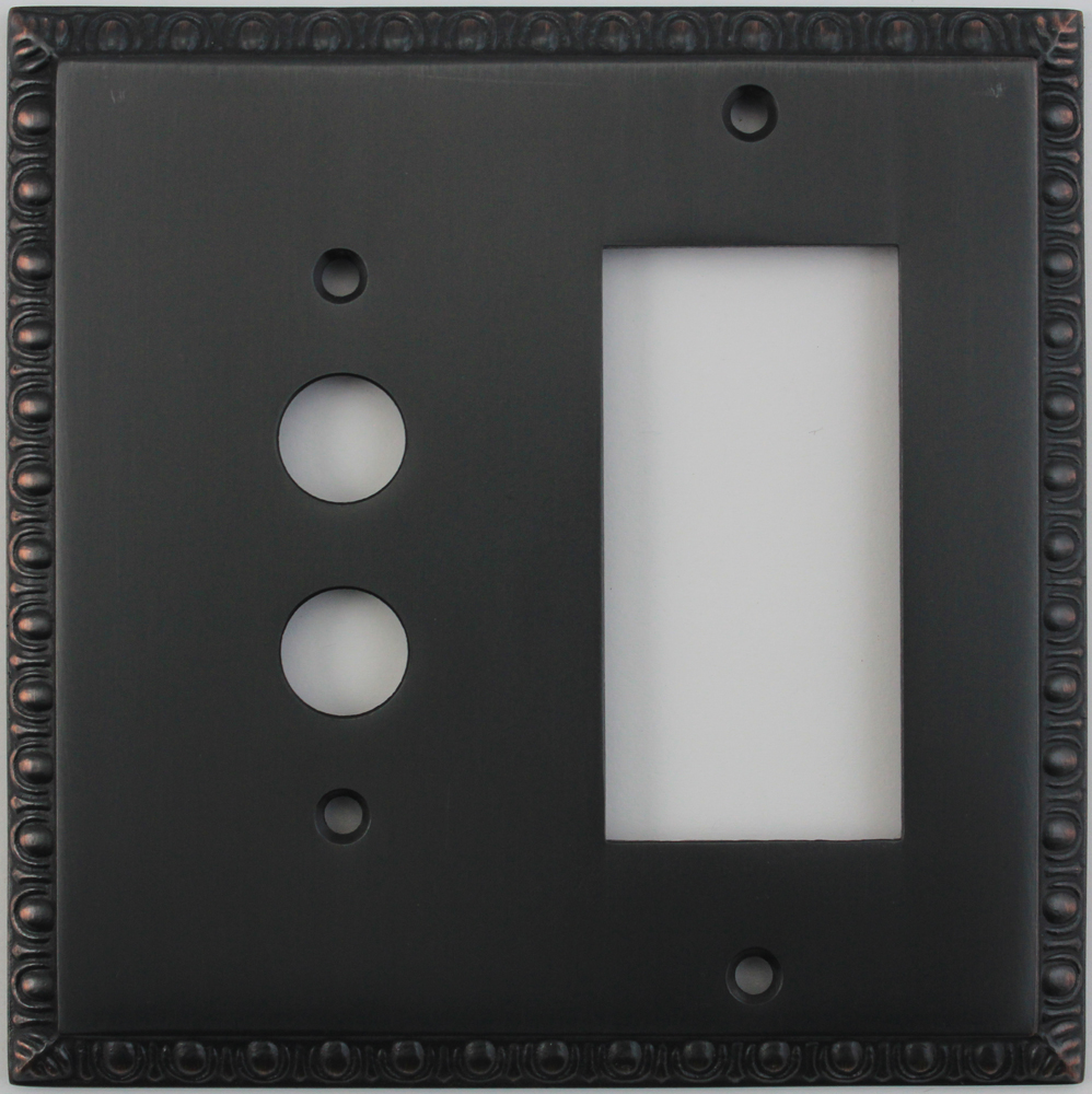 Classic Accents, Inc.: Egg & Dart Oil Rubbed Bronze Two Gang Combo ...