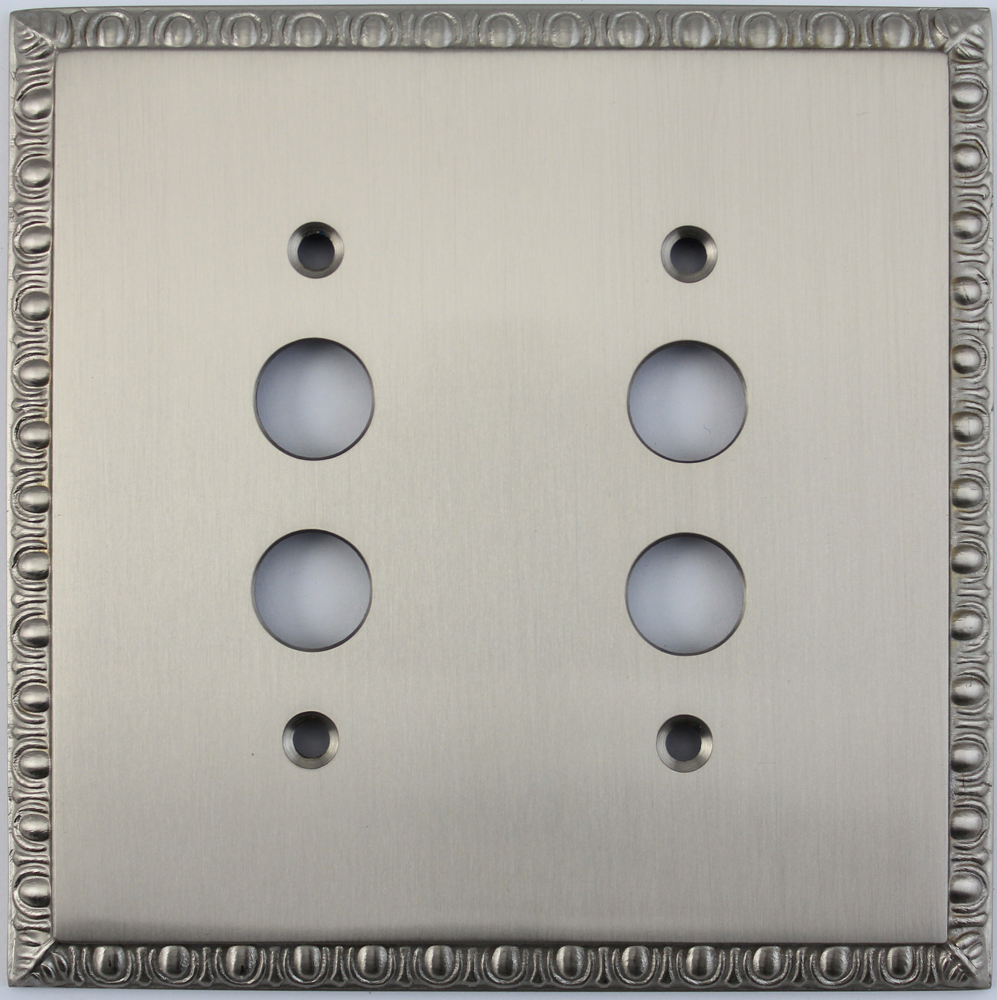 Classic Accents, Inc.: Egg & Dart Satin Nickel Two Gang Push Button ...