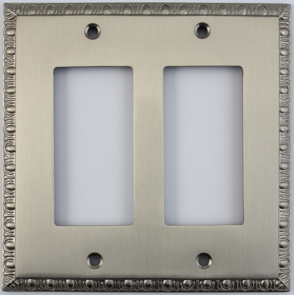 Classic Accents, Inc.: Egg & Dart Satin Nickel Two Gang GFI Outlet ...