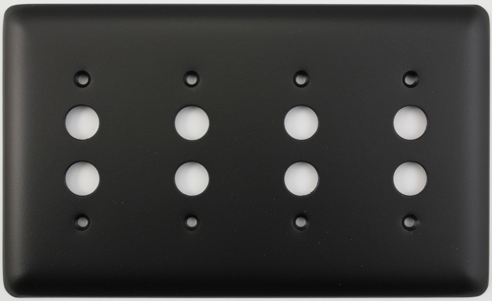 Classic Accents, Inc.: Rounded Black 4 Gang Push Button Switch Plate