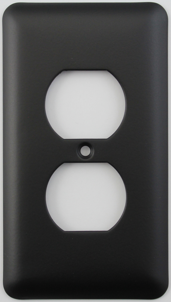Classic Accents, Inc.: Rounded Black 1 Gang Duplex Outlet Switch Plate