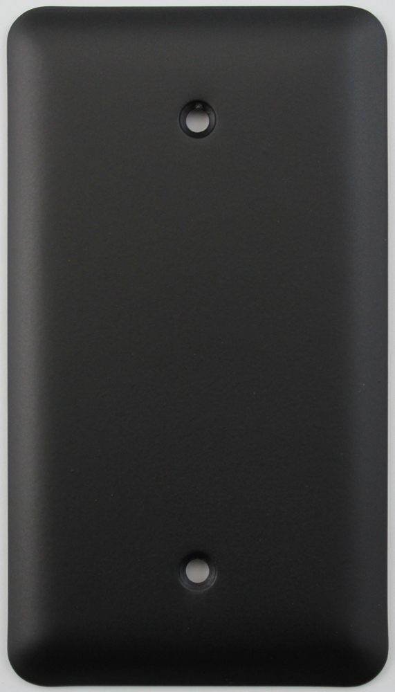 Classic Accents, Inc.: Rounded Black 1 Gang Blank Switch Plate
