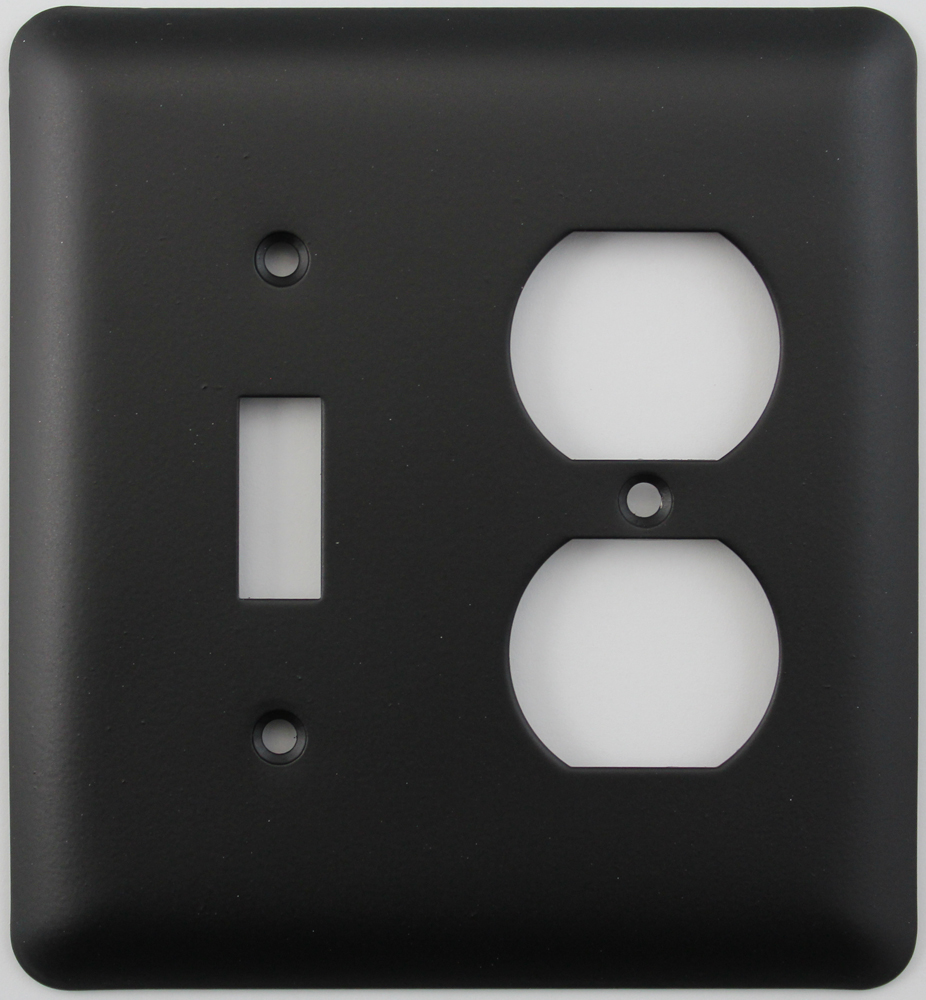 Classic Accents, Inc.: Rounded Black 2 Gang Switch Plate - 1 Toggle 1 ...