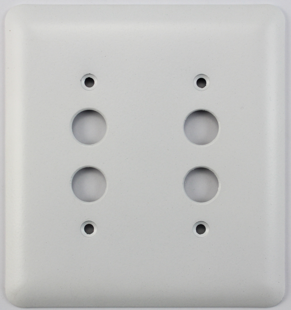 Classic Accents, Inc.: Rounded White 2 Gang Push Button Light Switch