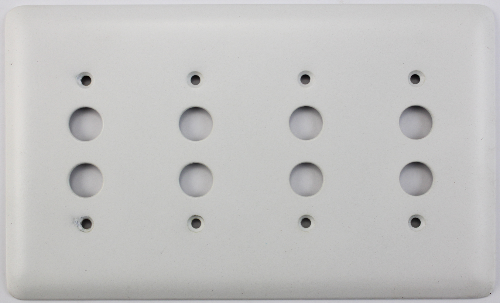 Classic Accents, Inc.: Rounded White 4 Gang Push Button Light Switch Plate