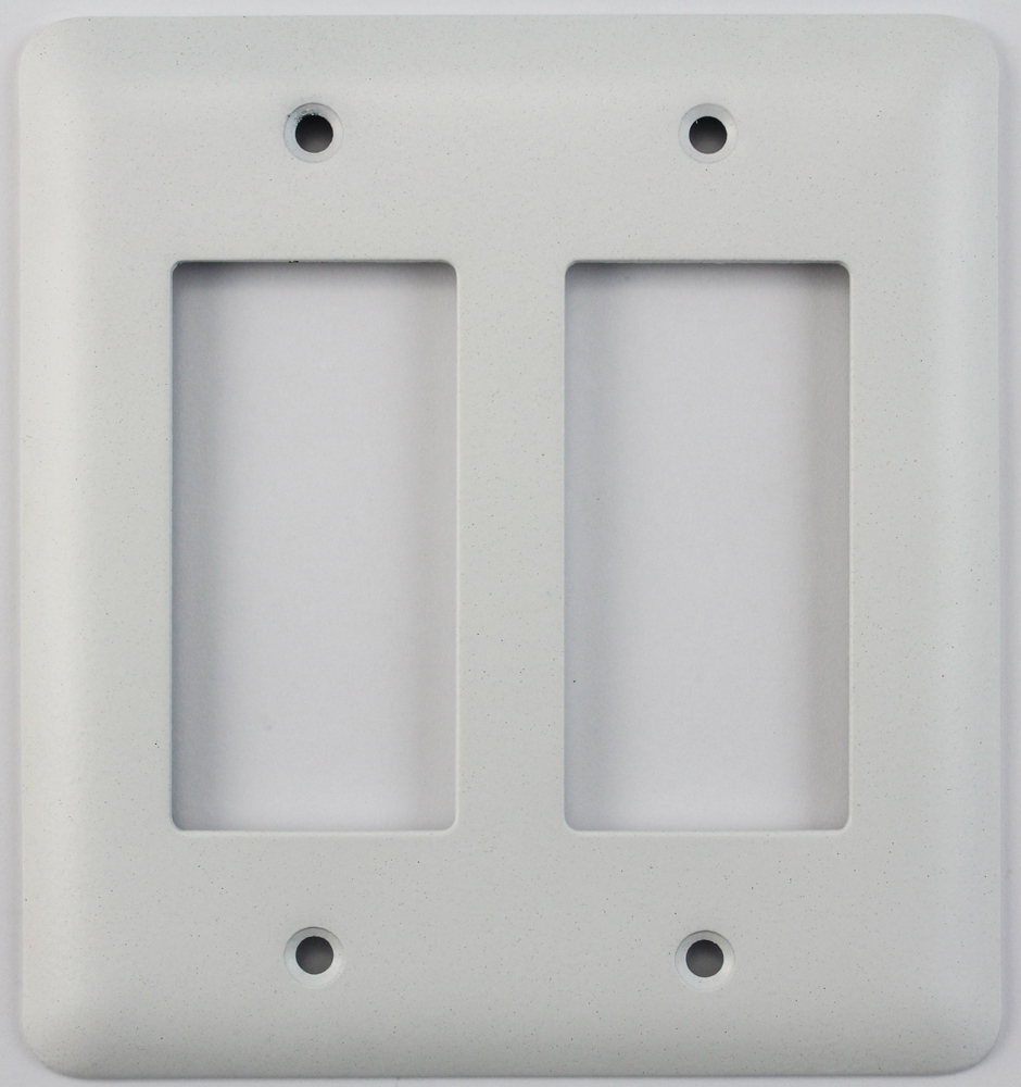 Classic Accents, Inc.: Rounded White 2 Gang GFCI/Rocker Plate