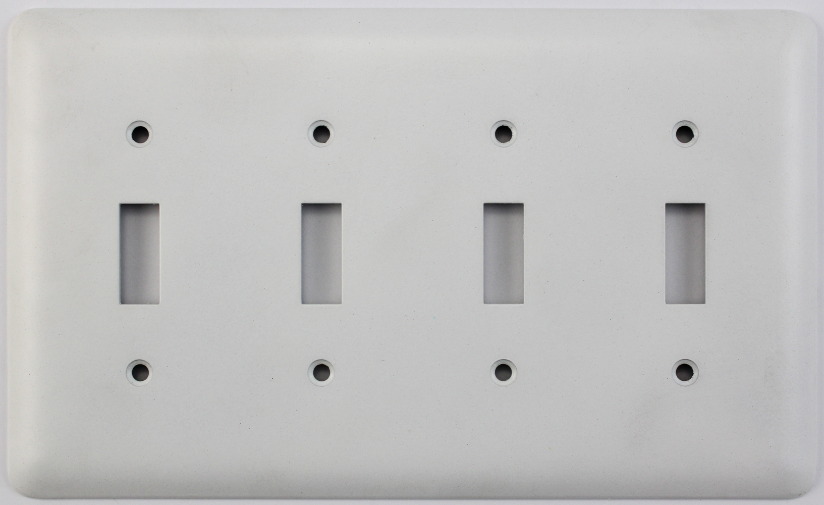 Classic Accents, Inc.: Rounded White 4 Gang Toggle Switch Plate