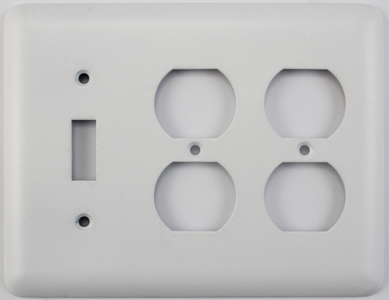 Classic Accents, Inc.: Rounded White 3 Gang Combo Plate - 1 Toggle 2 Duplex