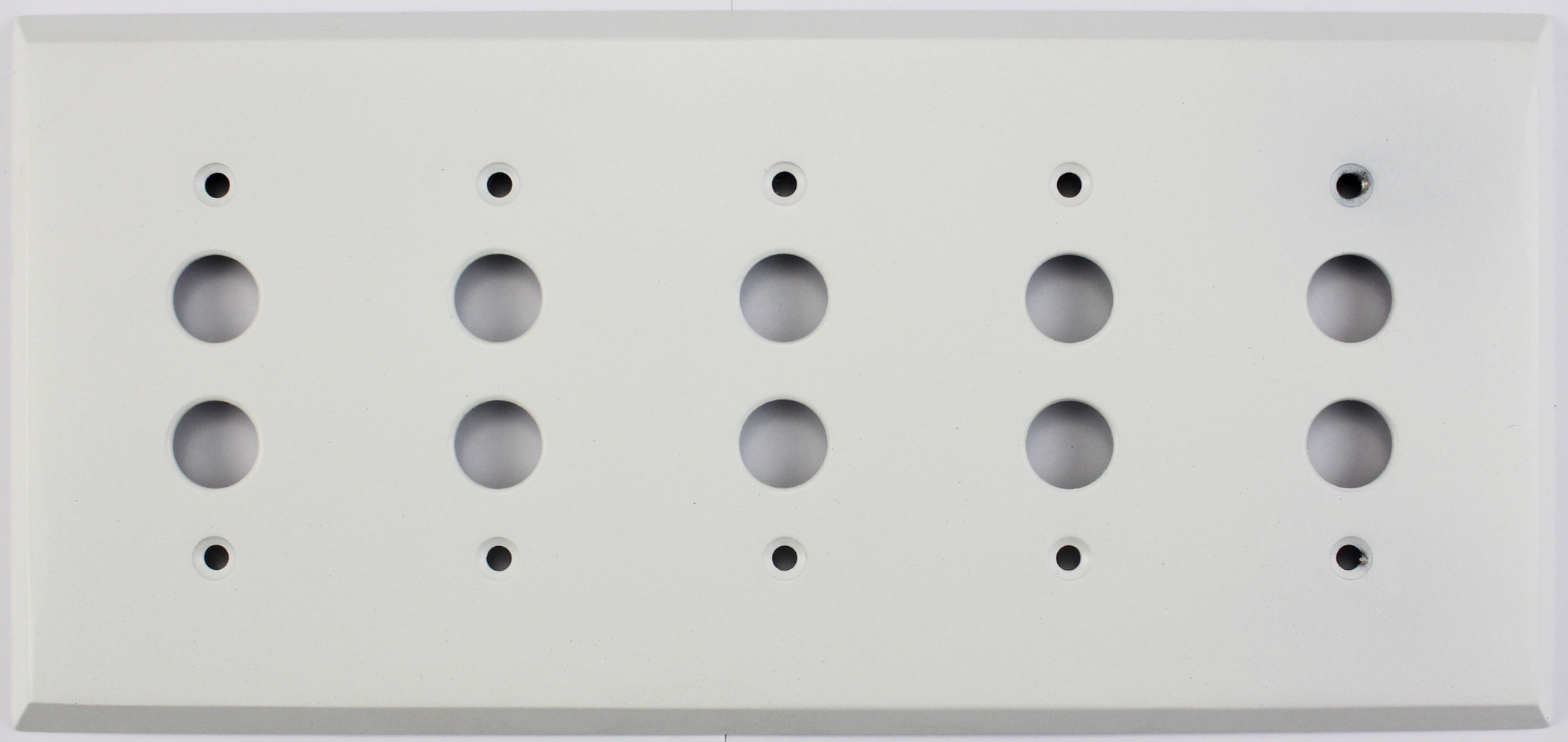 Classic Accents, Inc.: Matte White 5 Gang Push Button Switch Wall Plate