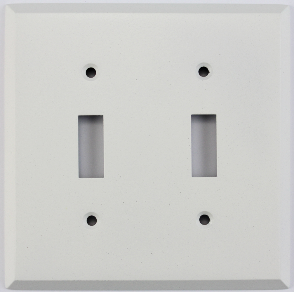 Classic Accents, Inc.: Matte White 2 Gang Toggle Switch Wall Plate