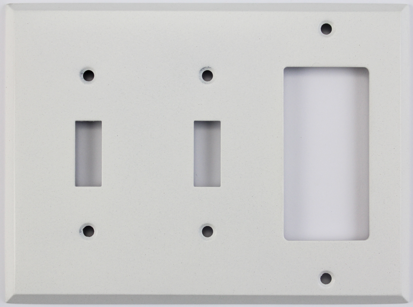 Classic Accents, Inc.: Matte White 3 Gang Combo Wall Plate - 2 Toggle ...