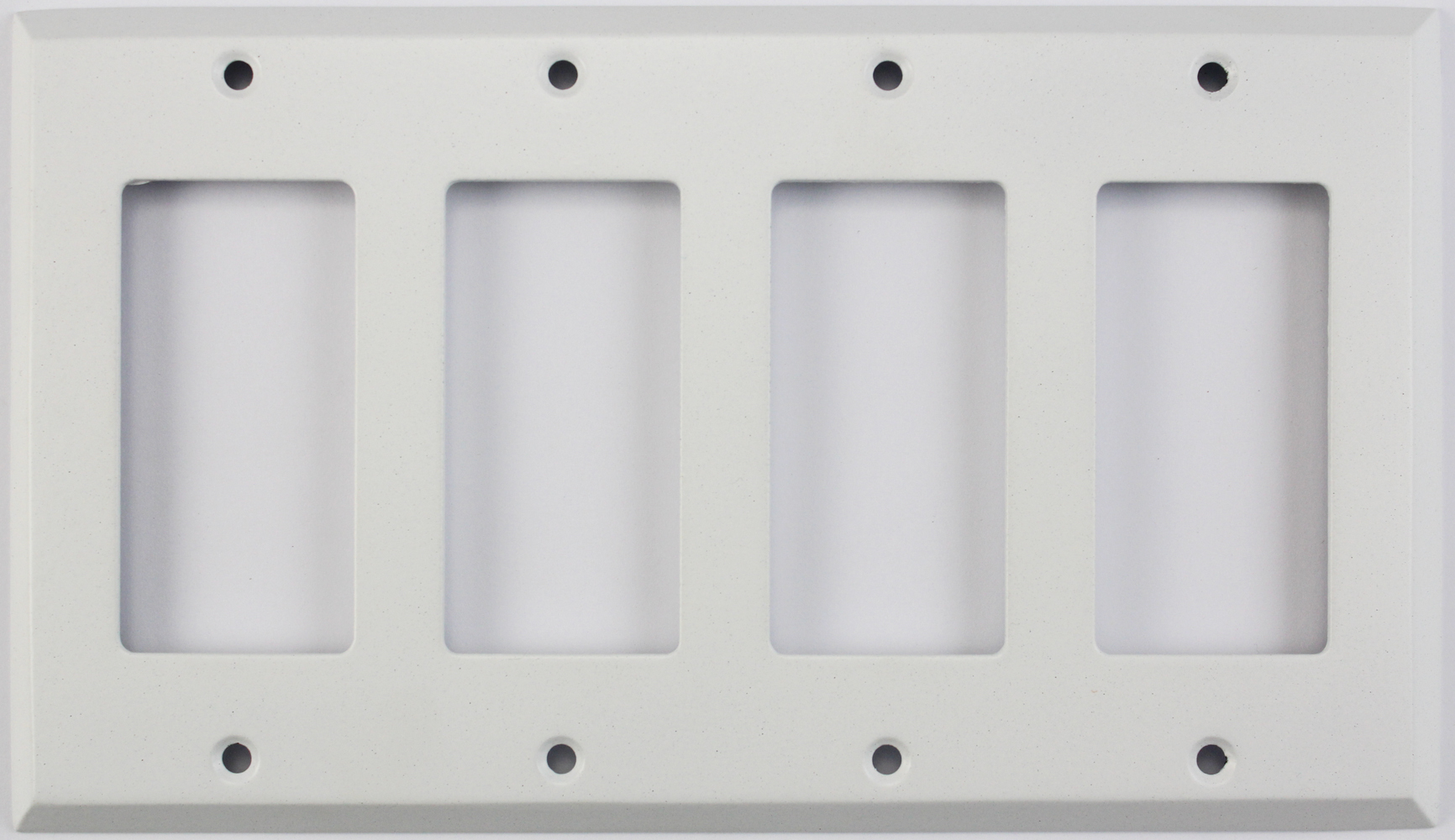 Classic Accents, Inc.: Matte White 4 Gang GFCI/Rocker Wall Plate