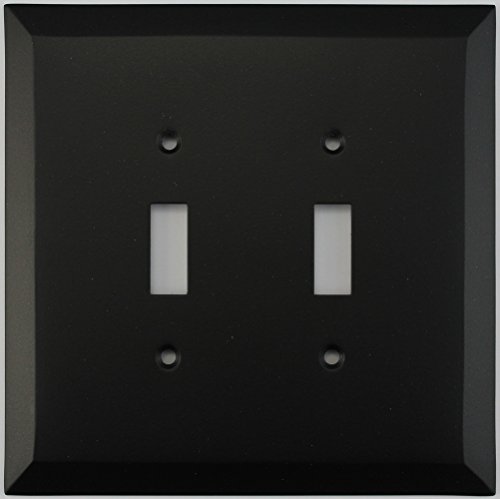 Classic Accents, Inc.: Jumbo Matte Black 2 Gang Toggle Switch Plate