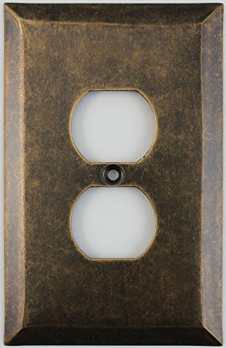 Classic Accents, Inc.: Jumbo Stamped Aged Antique Brass One Gang Duplex ...