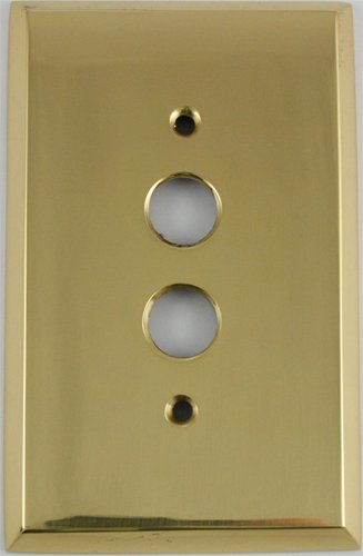 Forged Polished Brass One Gang Push Button Light Switch Wall Plate