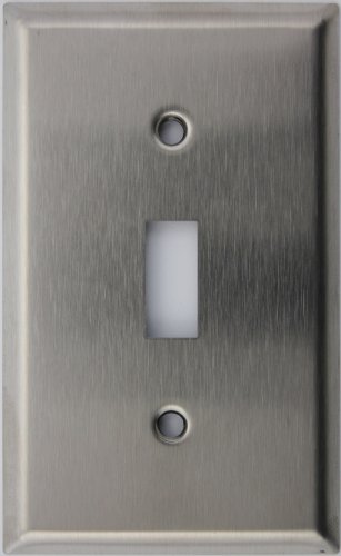 Stamped Satin Stainless Steel One Gang Toggle Light Switch Wall Plate