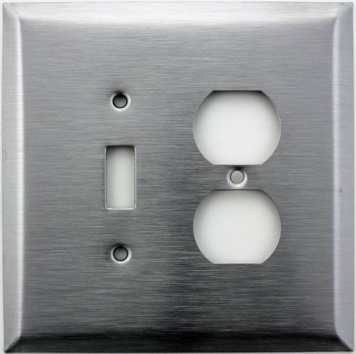 Classic Accents, Inc.: Jumbo Satin Stainless Steel Two Gang Switch ...