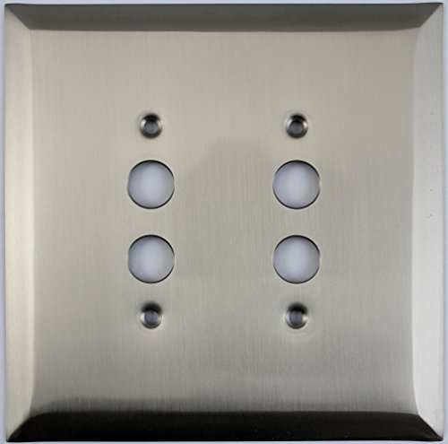 Classic Accents, Inc.: Jumbo Stamped Satin Nickel Two Gang Push Button ...