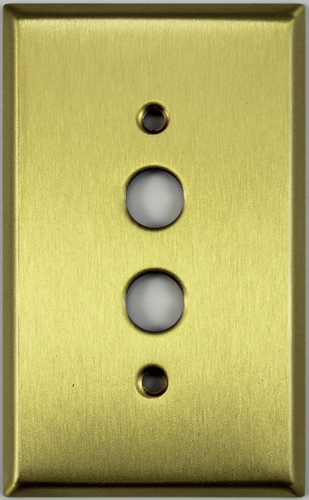 Stamped Sating Brass One Gang Push Button Light Switch Plate