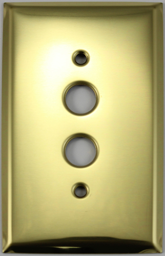 Stamped Polished Brass One Gang Push Button Light Switch Wall Plate