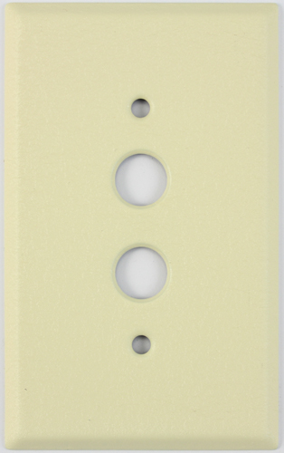 Stamped Ivory Wrinkle One Gang Push Button Light Switch Wall Plate