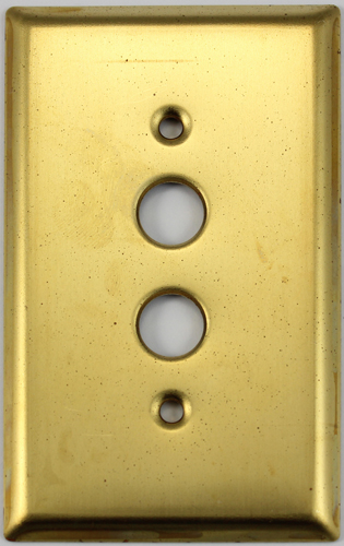 Stamped Raw Brass One Gang Push Button Light Switch Wall Plate