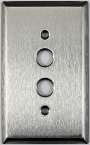 Stamped Satin Stainless Steel One Gang Push Button Light Switch Wall Plate